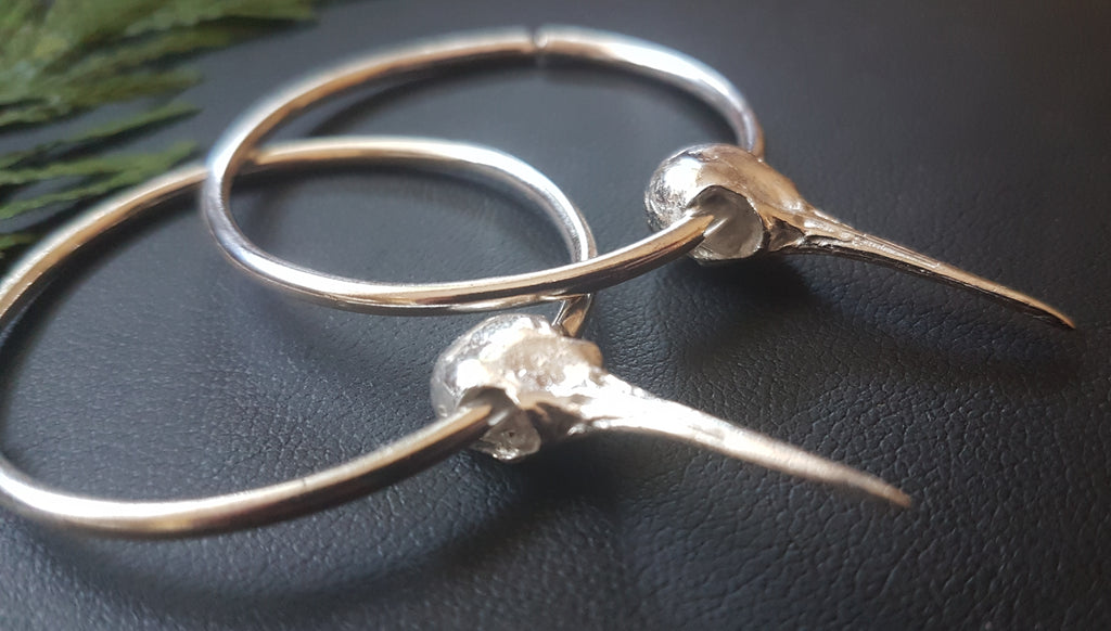 Hummingbird Skull Hoops – Worn By Warriors